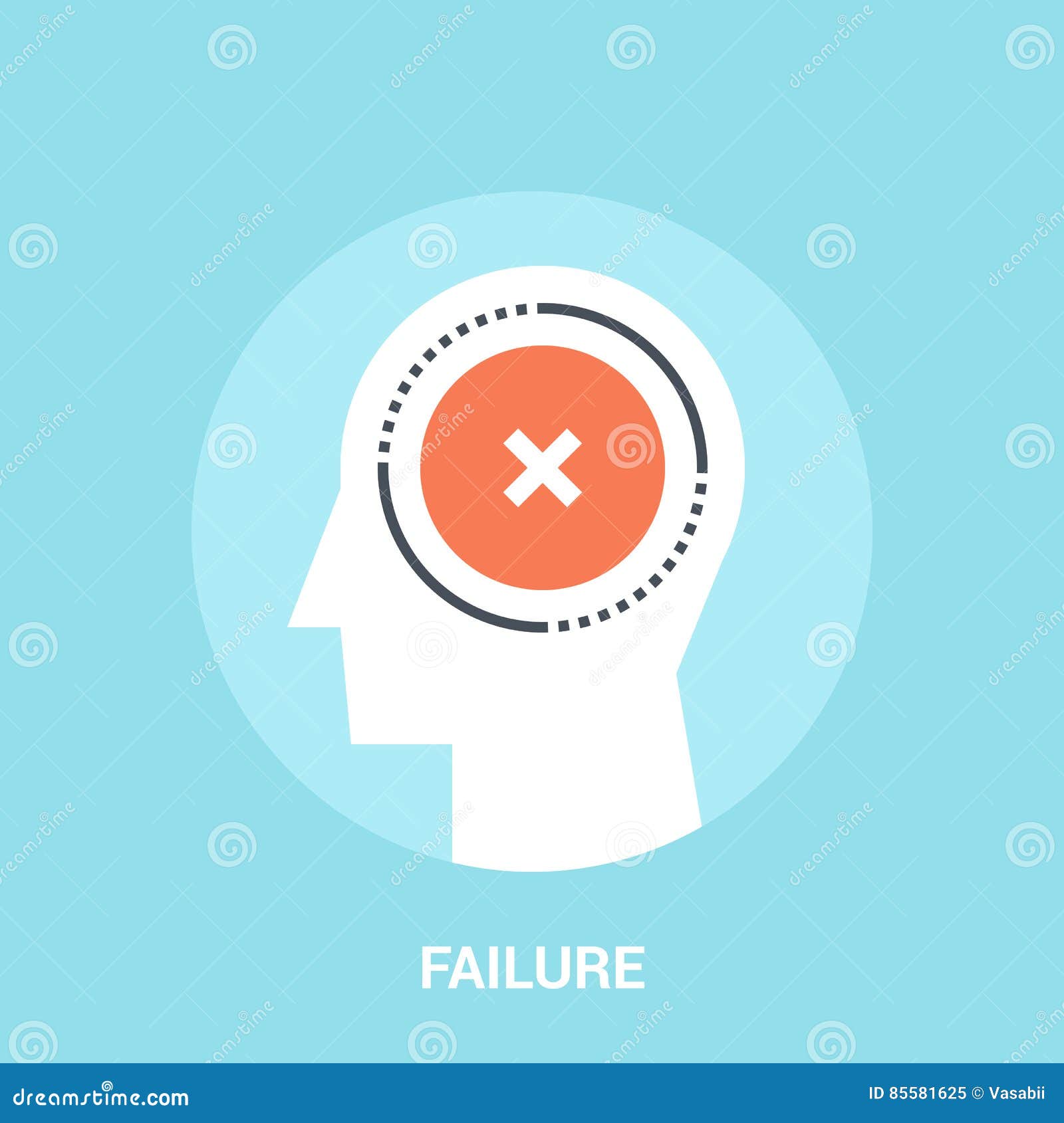 Failure icon concept stock vector. Illustration of cognitive - 85581625
