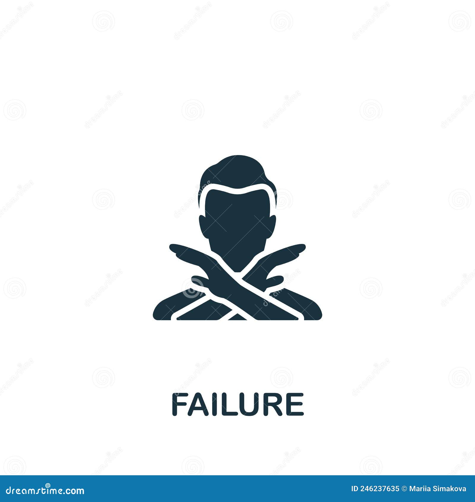 Failure Icon. Monochrome Simple Brain Process Icon for Templates, Web ...