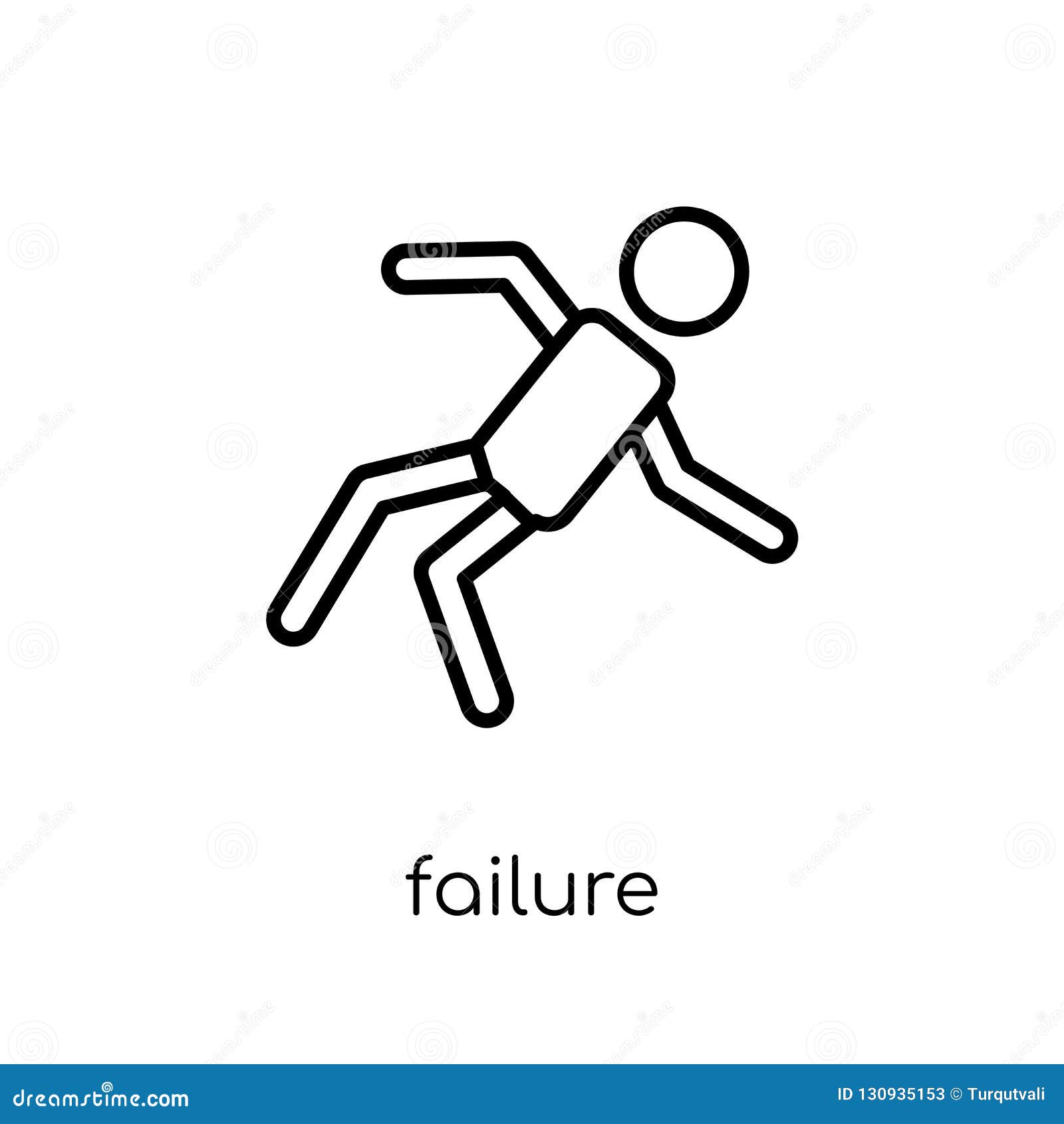Failure Icon. Trendy Modern Flat Linear Vector Failure Icon on W Stock ...