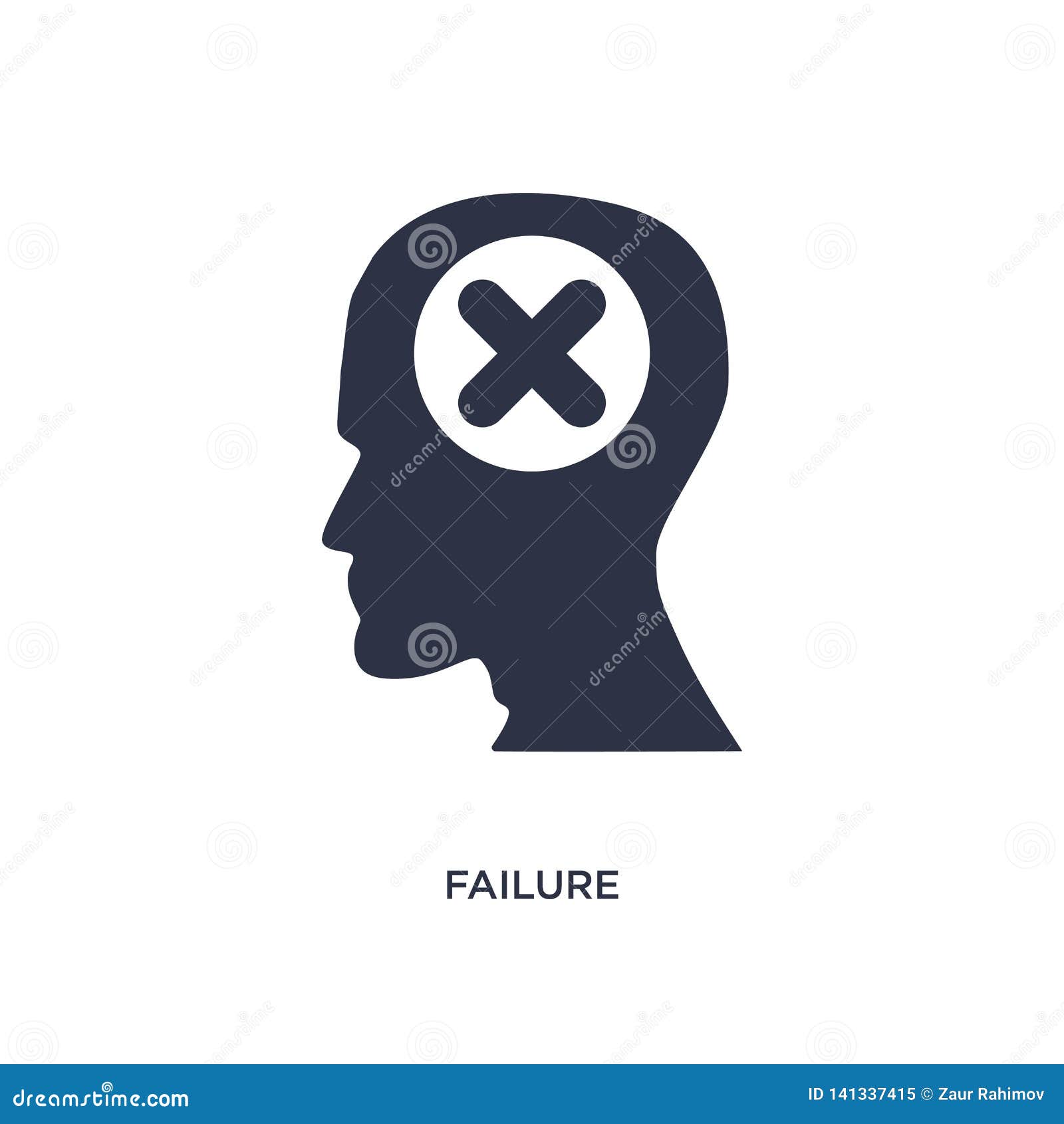 Failure Icon on White Background. Simple Element Illustration from ...