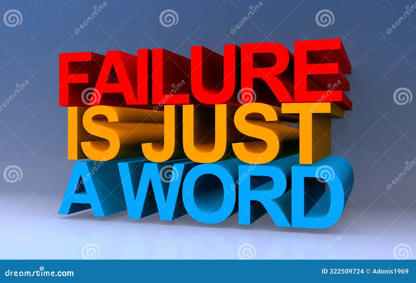 Failure is Just a Word on Blue Stock Illustration - Illustration of ...