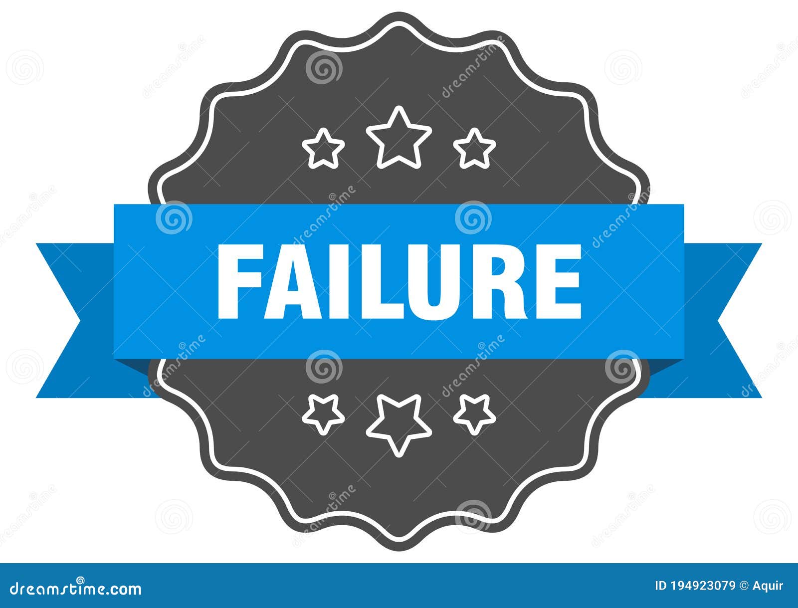 Failure label stock vector. Illustration of circle, medallion - 194923079