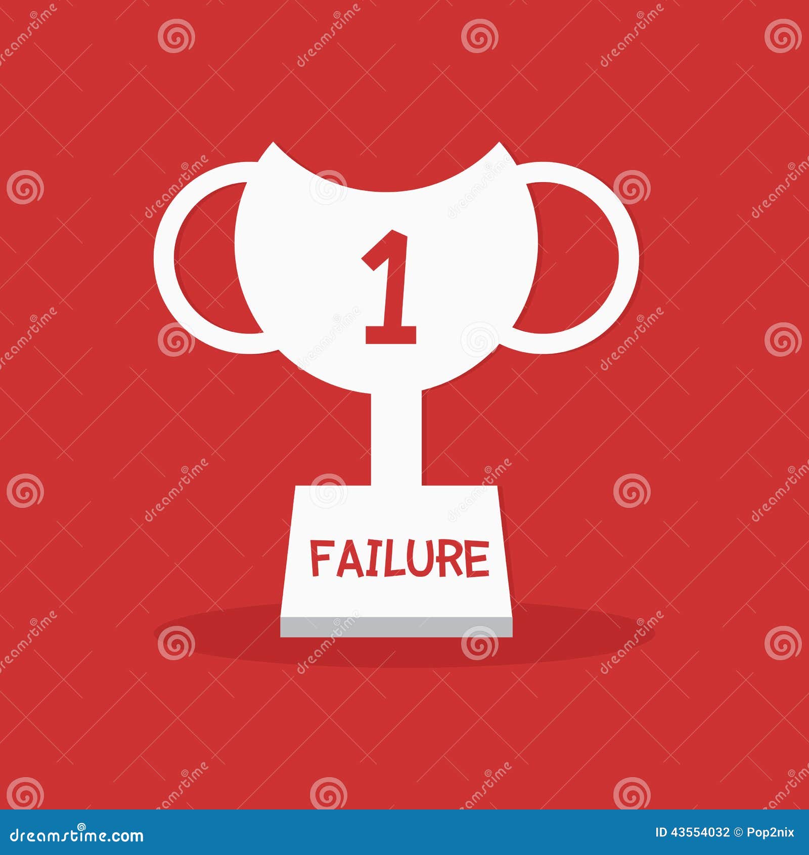 Failure leader trophy stock vector. Illustration of design - 43554032