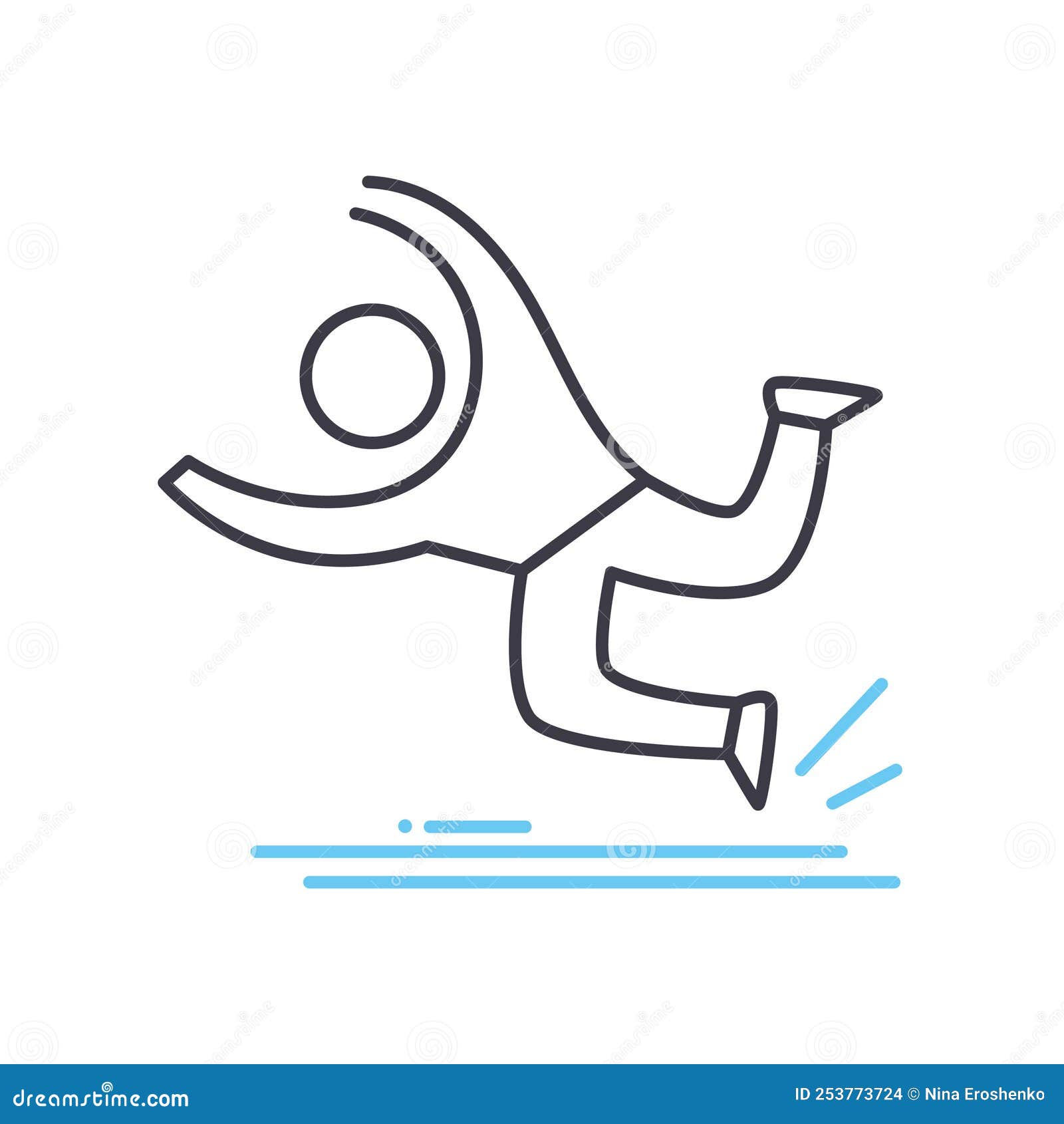 Failure Lesson Line Icon, Outline Symbol, Vector Illustration, Concept ...