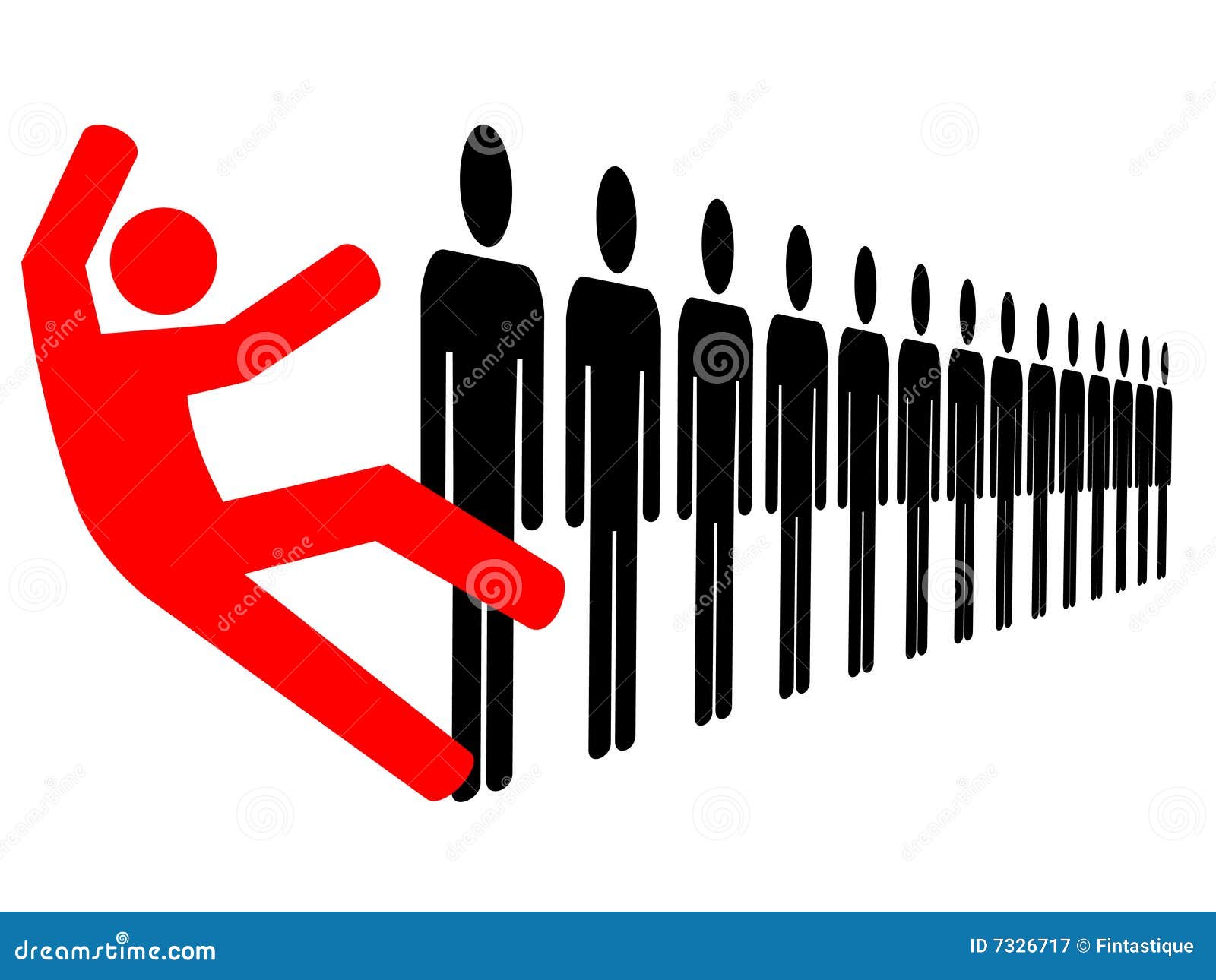 Failure man falling over stock vector. Illustration of slip - 7326717