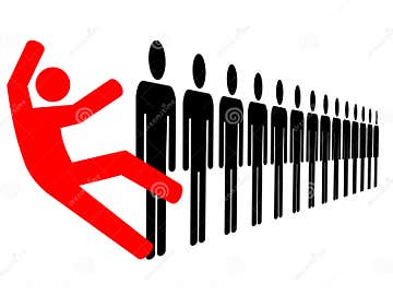 Failure man falling over stock vector. Illustration of slip - 7326717