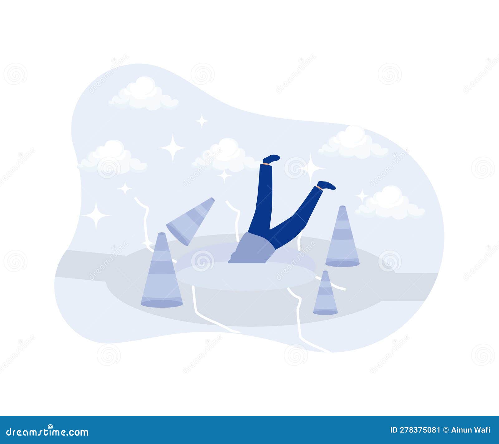 Failure or Mistake Causing Catastrophe Despair,loss or Pitfall Concept ...