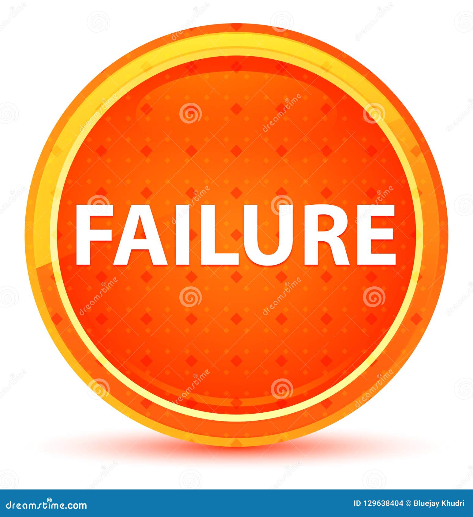 Failure Natural Orange Round Button Stock Illustration - Illustration ...