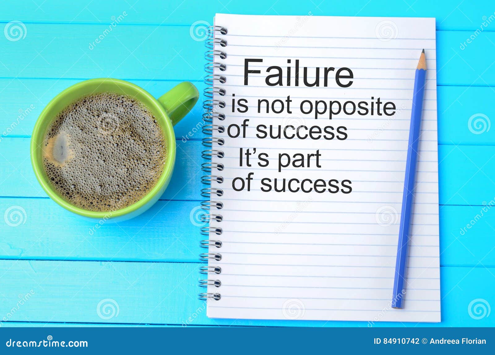 Failure is Not Opposite of Success.Motivational Quote Stock Photo ...