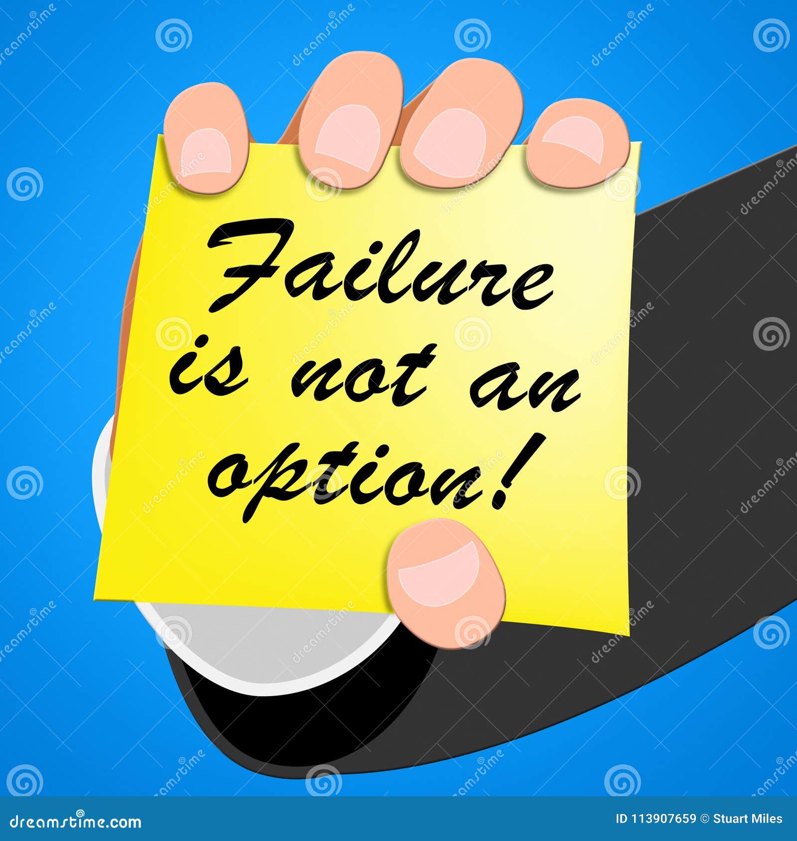 Failure is Not an Option Success 3d Illustration Stock Illustration ...