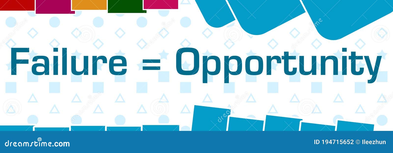 Failure is Opportunity Basic Shapes Texture Colorful Horizontal Stock ...