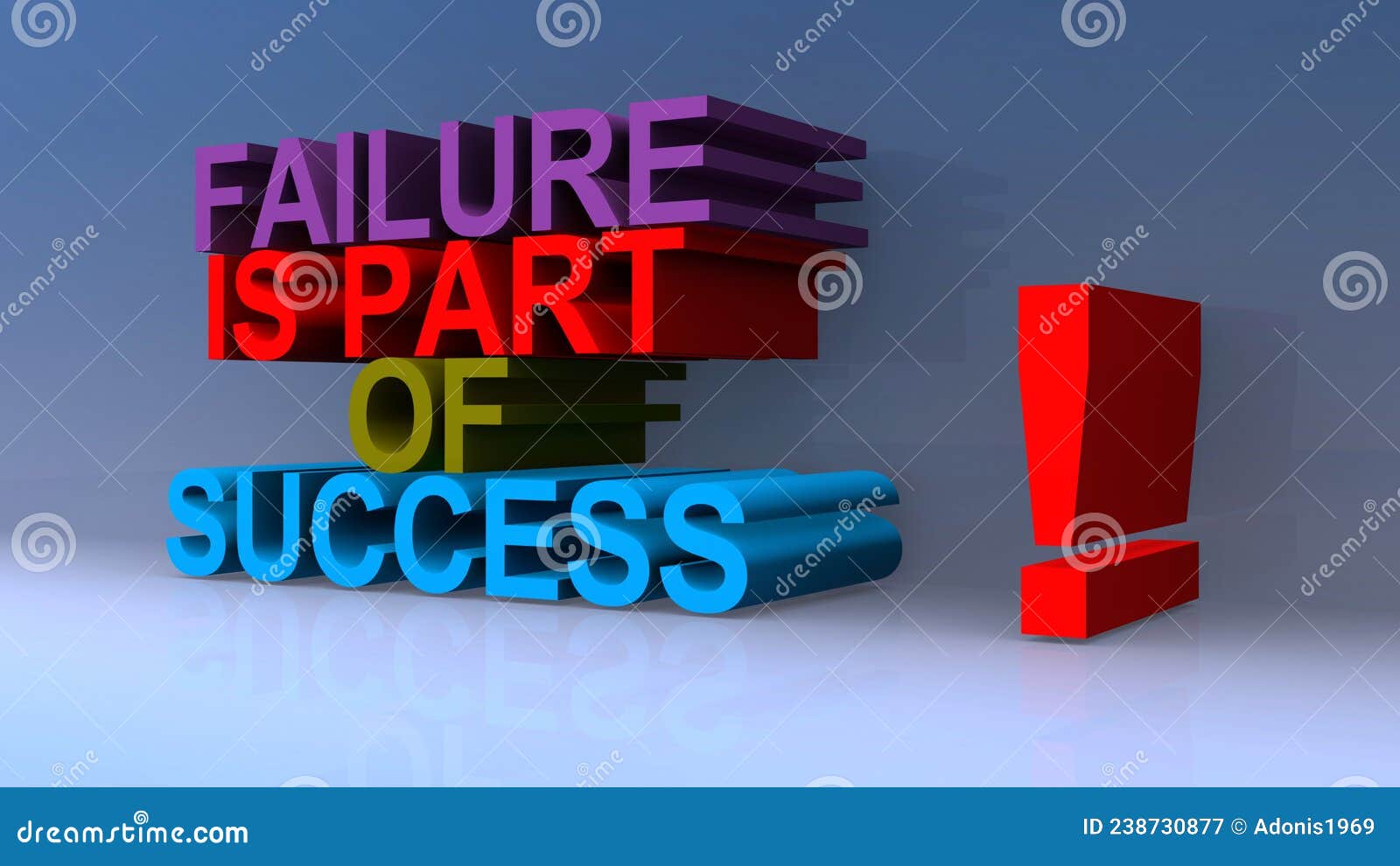 Failure is Part of Success on Blue Stock Illustration - Illustration of ...