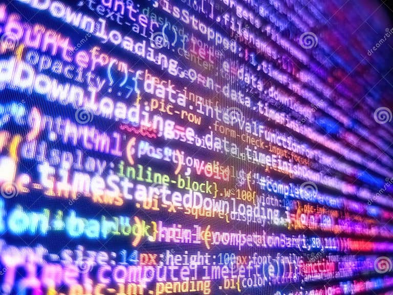 Failure in the Program, Blue Screen, Programming. Programming Code. Css3 Code on a Colorful ...