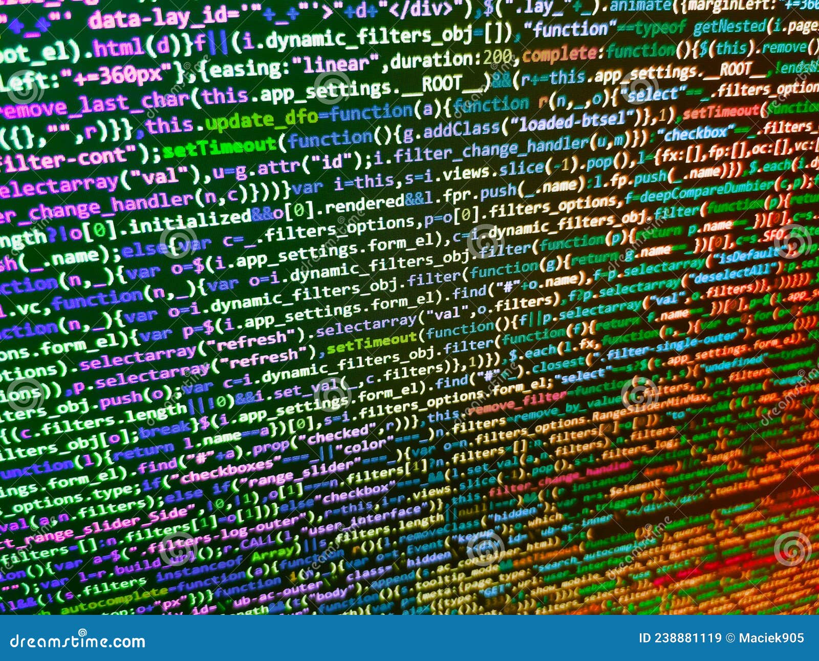 Failure in the Program, Blue Screen, Programming. Concept of Security ...