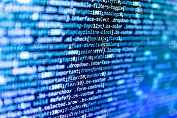 Failure in the Program, Blue Screen, Programming. Technology Concept ...