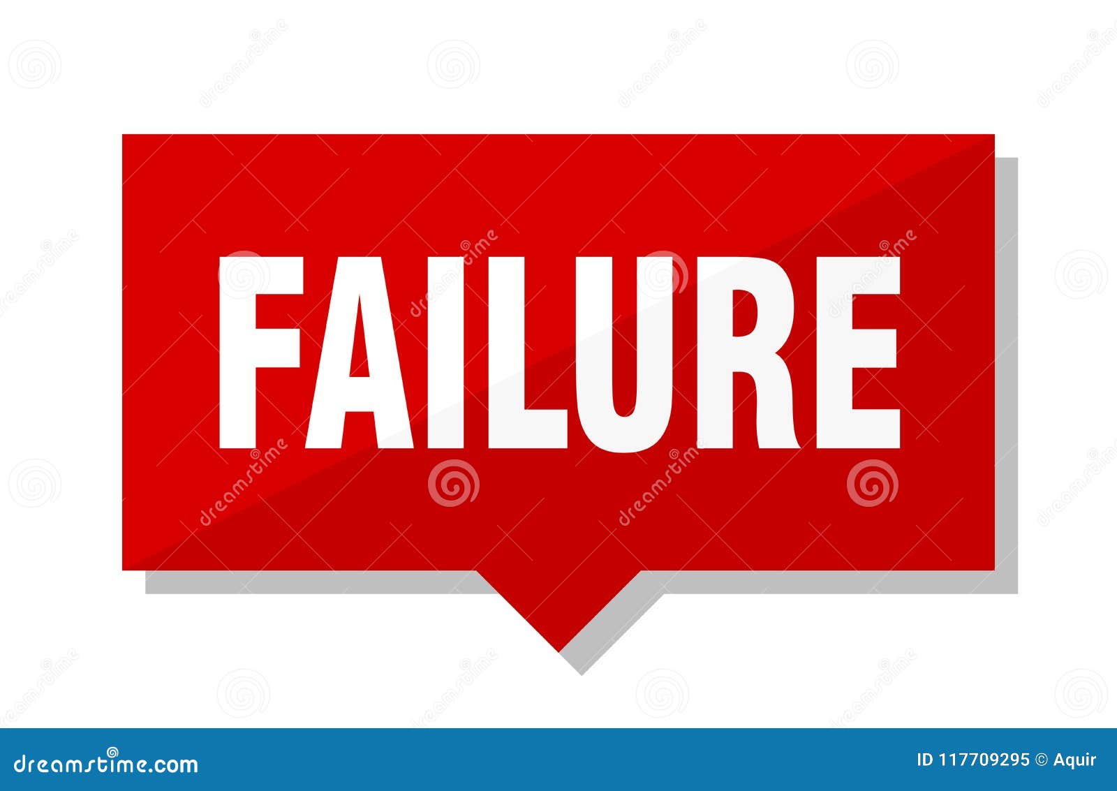 Failure red tag stock vector. Illustration of label - 117709295