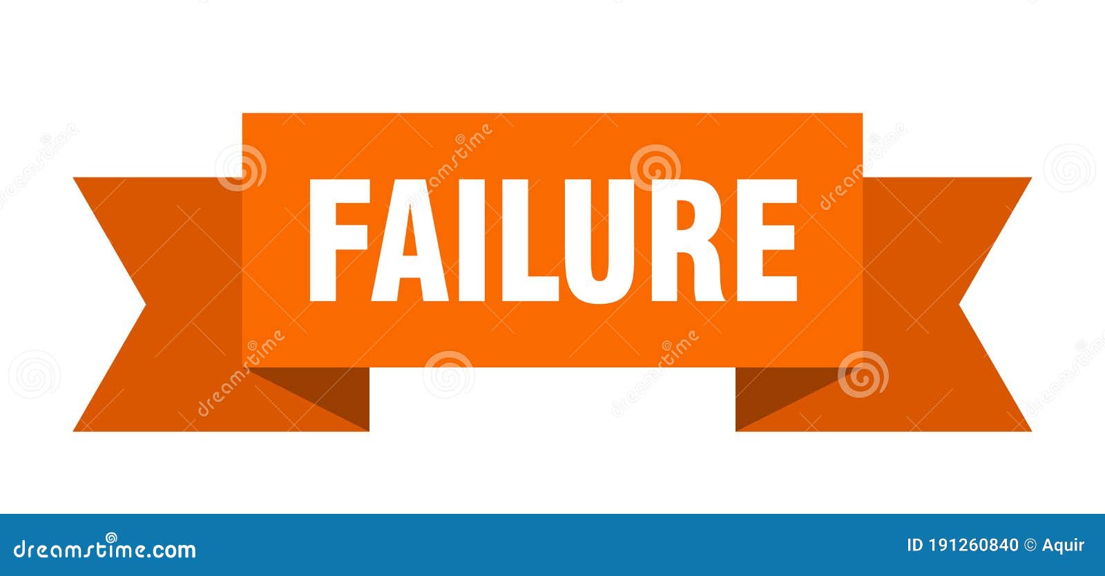 Failure ribbon. stock vector. Illustration of vignette - 191260840
