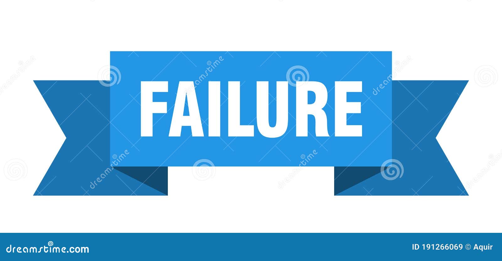 Failure ribbon. stock vector. Illustration of banner - 191266069