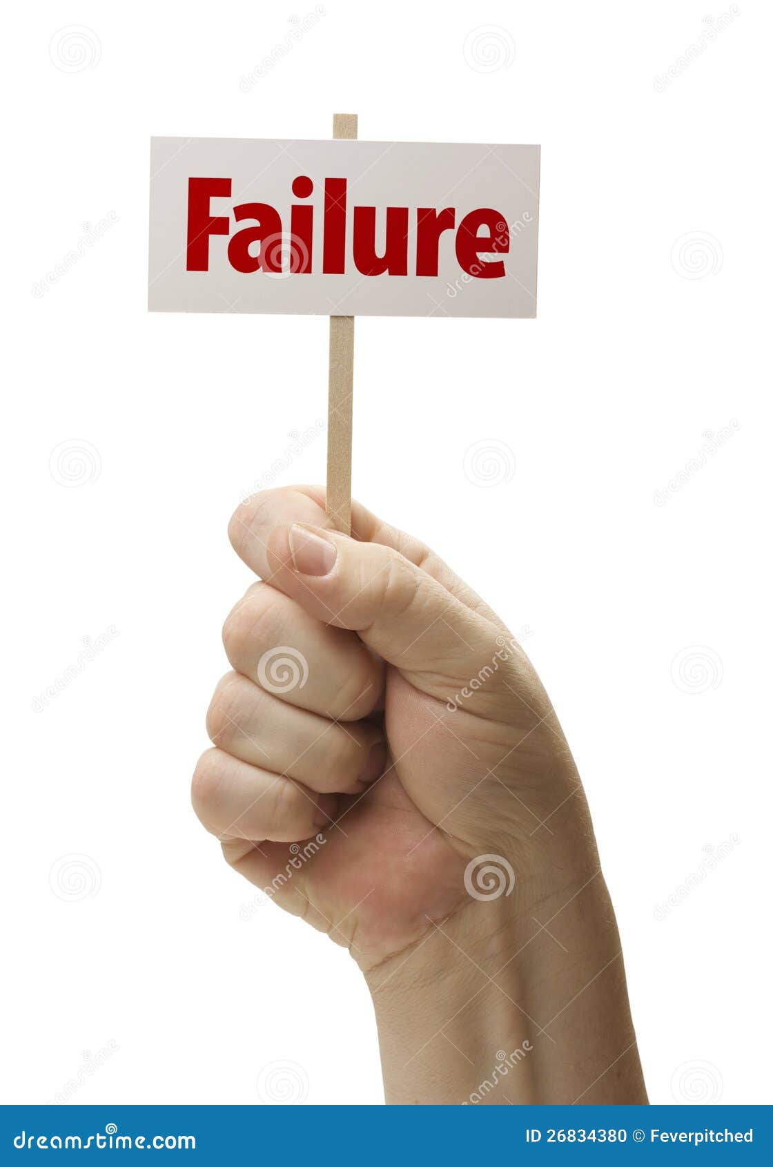 Failure Sign in Fist on White Stock Photo - Image of card, communicate ...