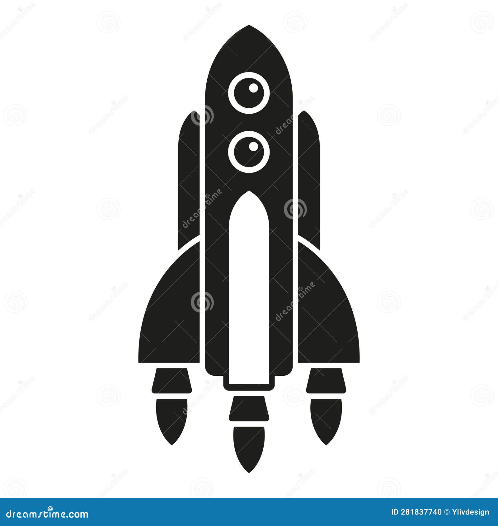 Failure Space Rocket Icon Simple Vector. Fire Speed Stock Illustration ...