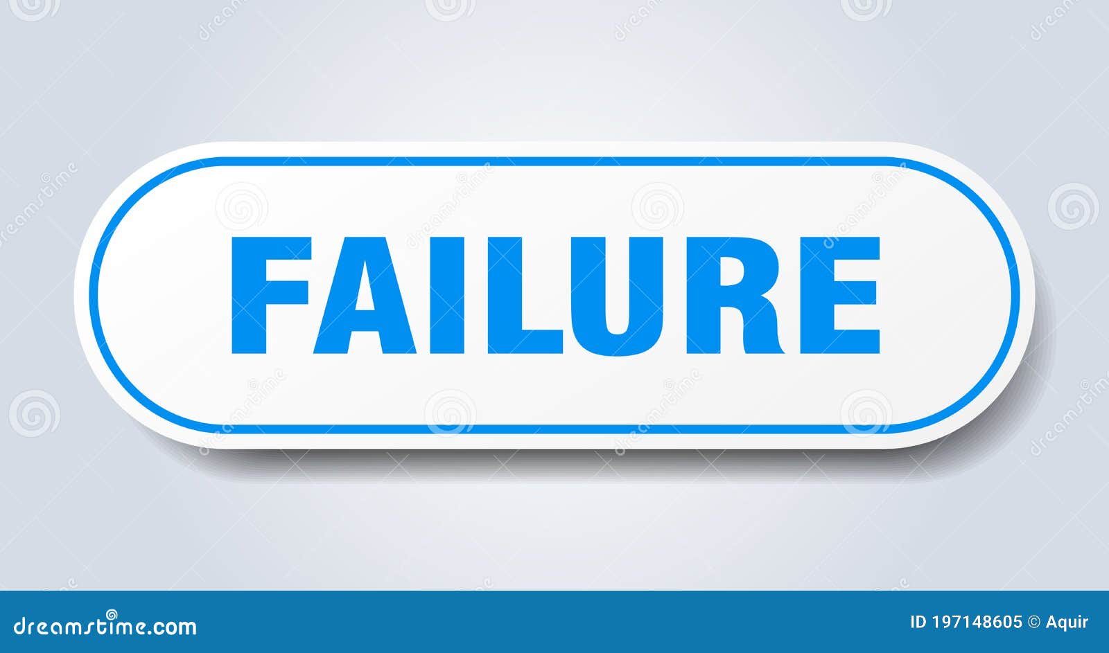 Failure sticker. stock vector. Illustration of square - 197148605