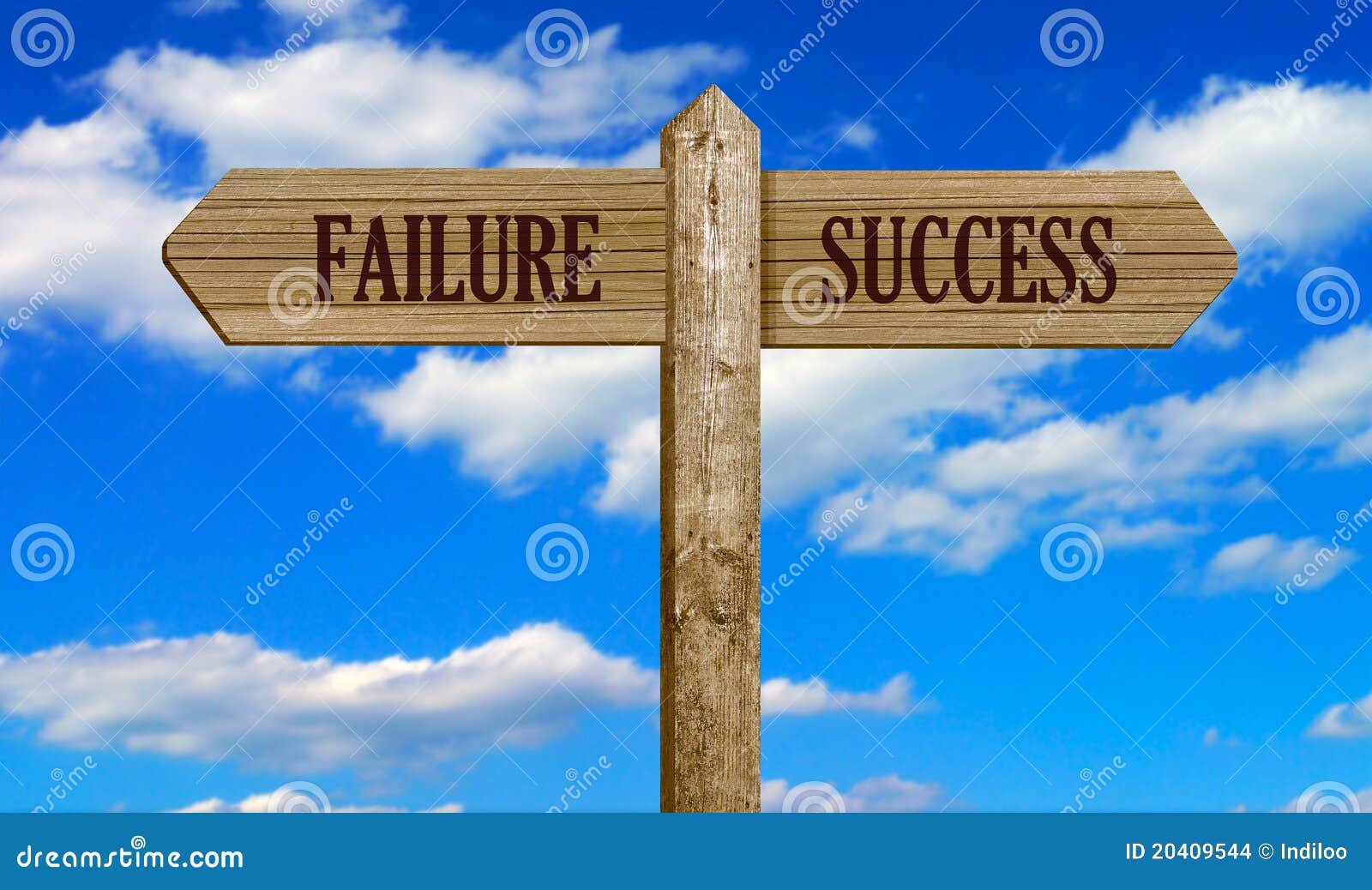 Failure & succes stock photo. Image of background - 20409544