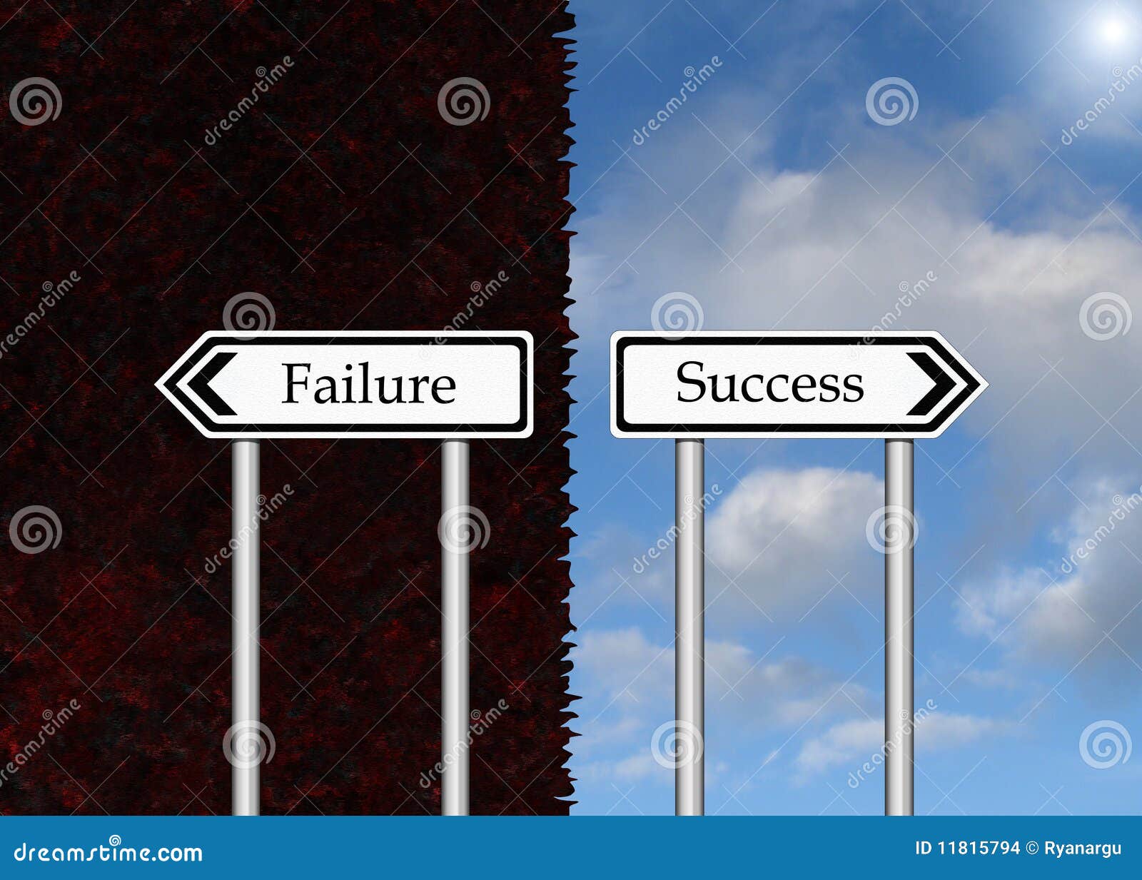 Failure and Success stock photo. Image of failure, clouds - 11815794