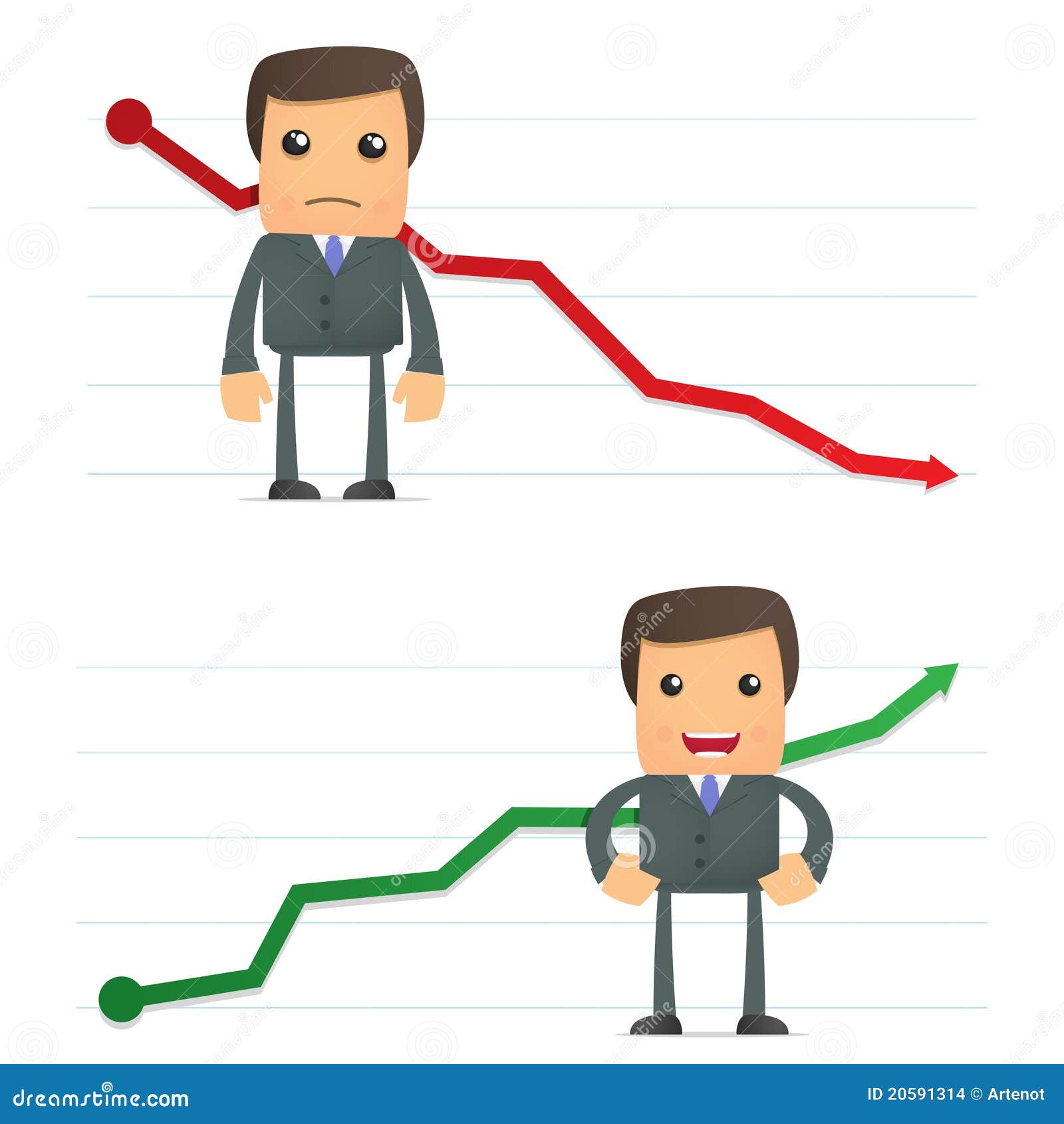 Failure and success stock vector. Illustration of diagram - 20591314
