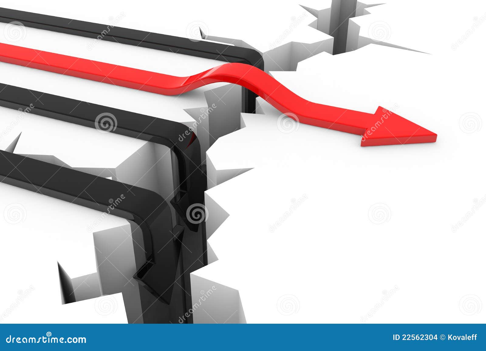 Failure and Success Arrows Concept. Stock Illustration - Illustration ...