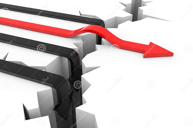 Failure and Success Arrows Concept. Stock Illustration - Illustration ...