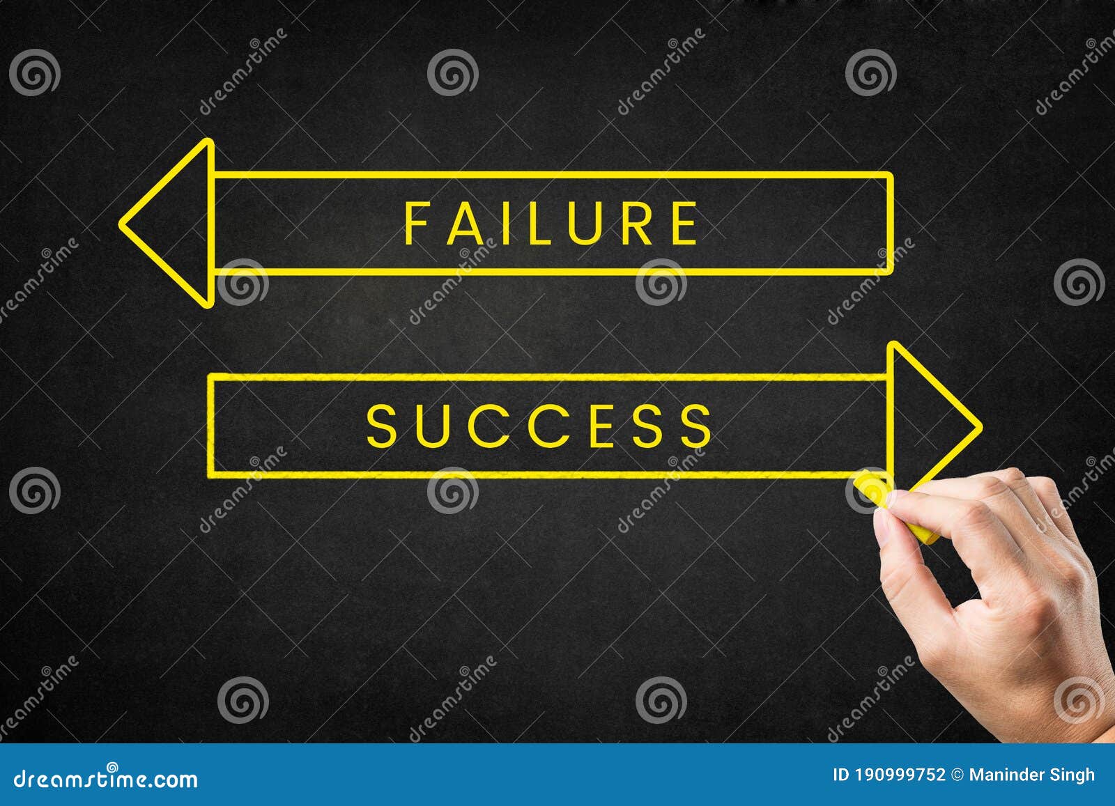 Failure or Success Arrows Concept. Stock Photo - Image of right, arrows ...