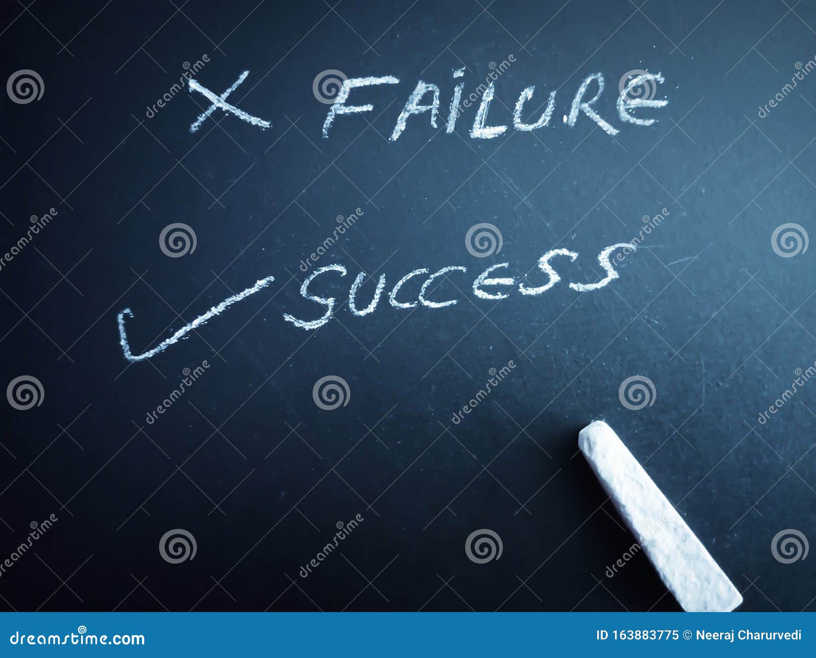 Failure Success Check Mark Displayed on Chalkboard Concept Stock Image ...