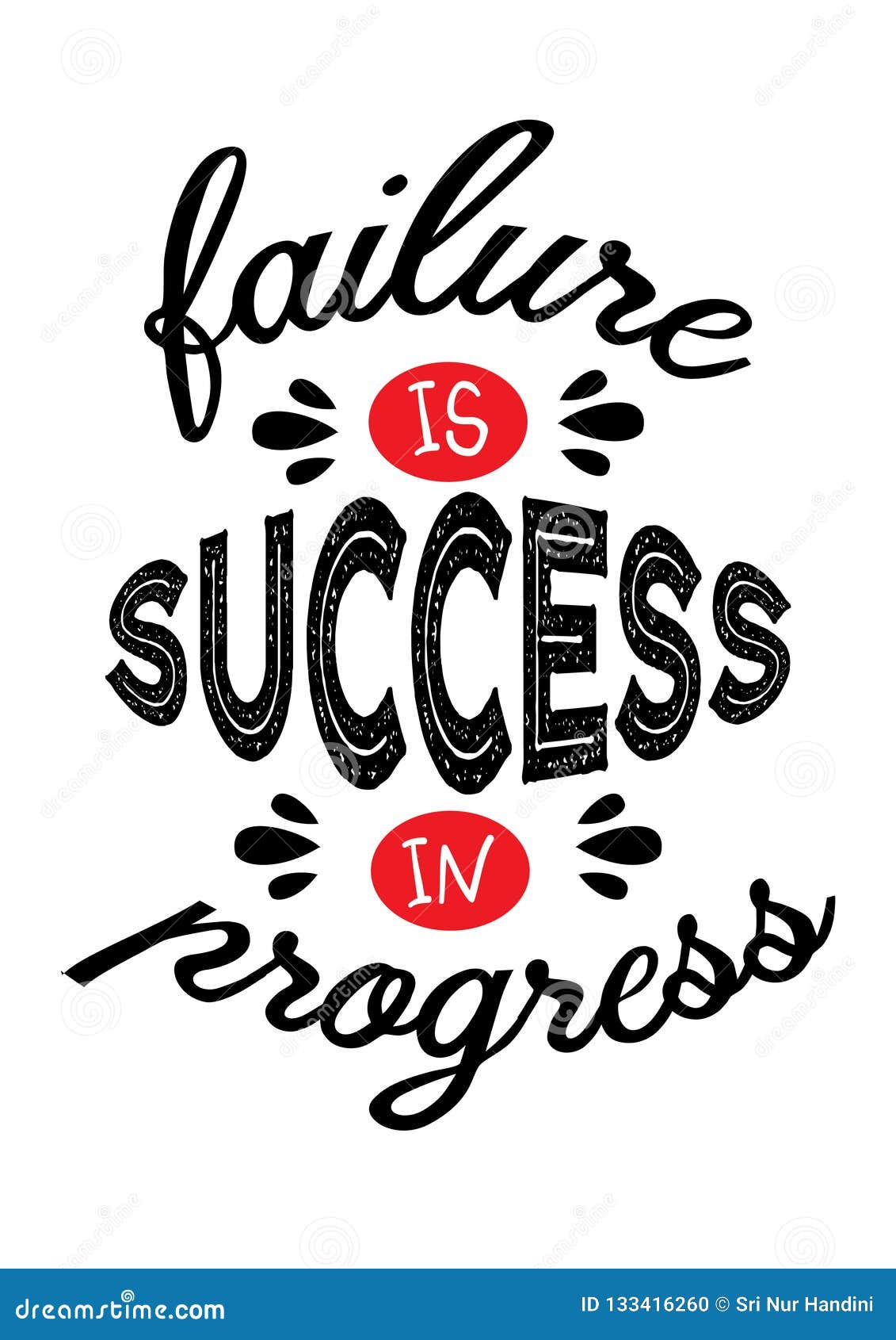Failure is Success in Progress. Stock Vector - Illustration of fail ...