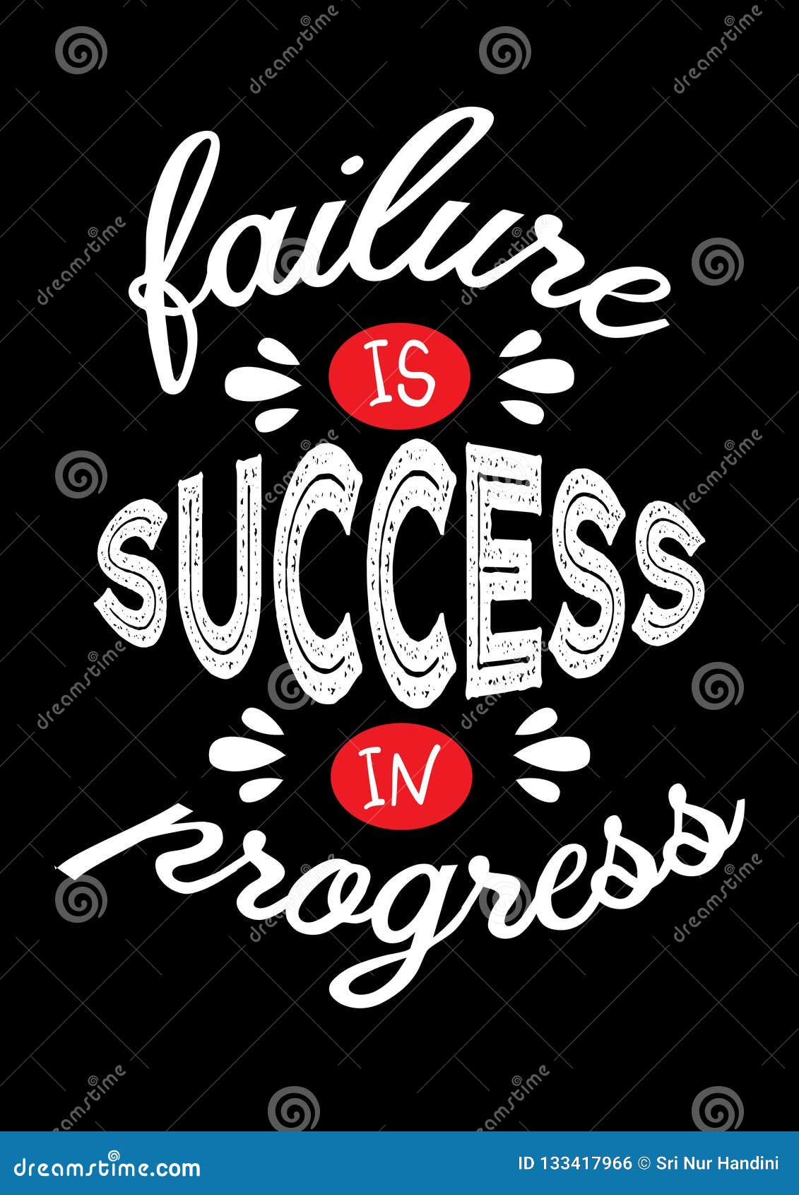 Failure is Success in Progress. Stock Illustration - Illustration of ...