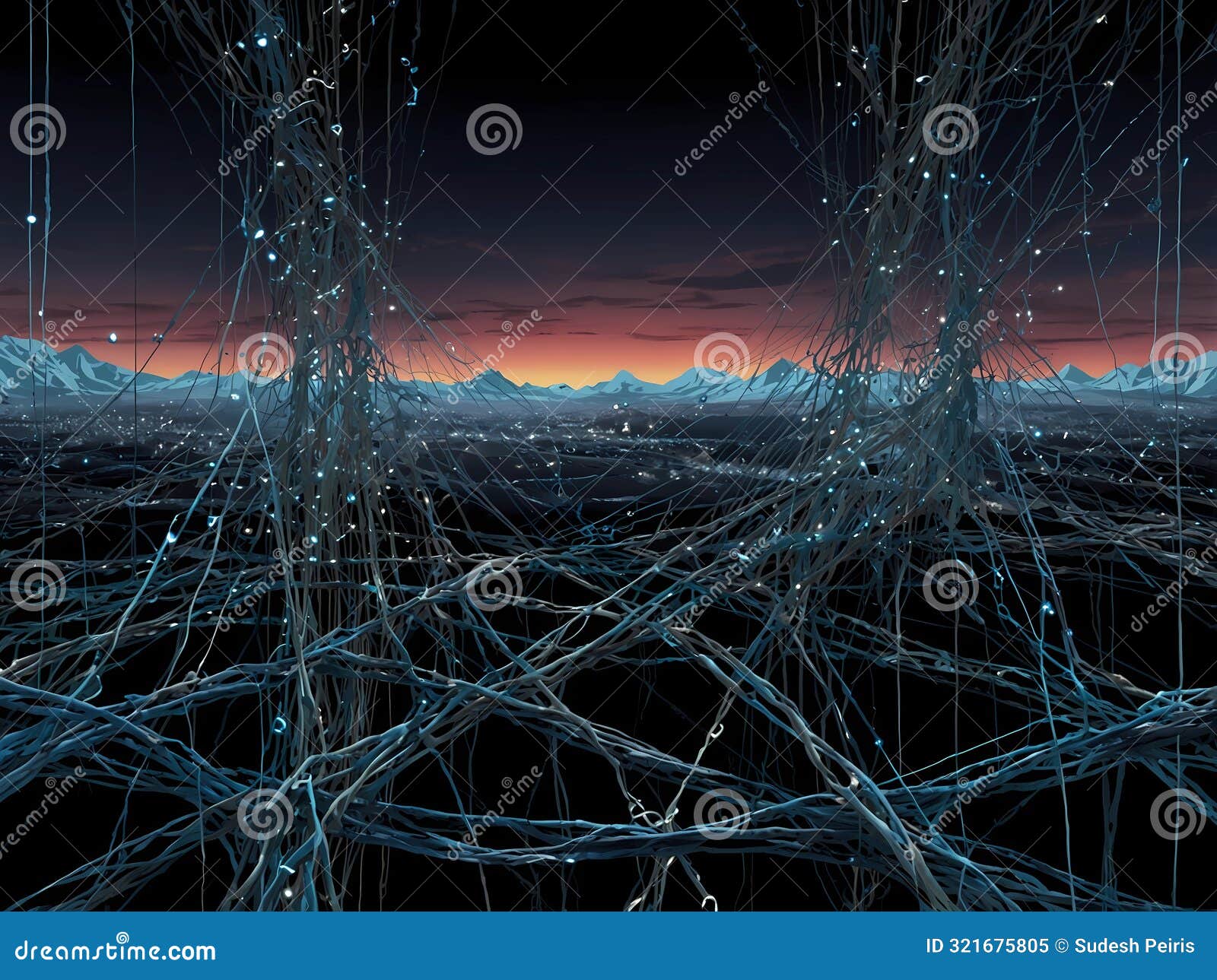 Failure Of A Technologically Advanced Network, With Data Streams ...