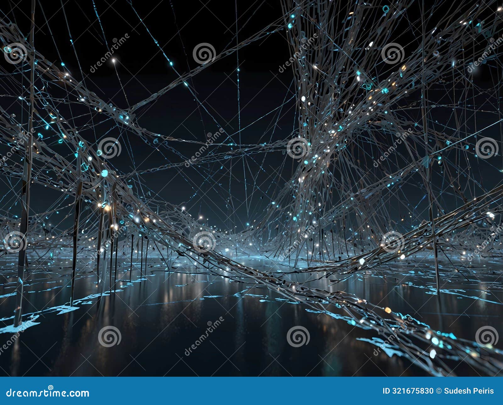 Failure Of A Technologically Advanced Network, With Data Streams ...