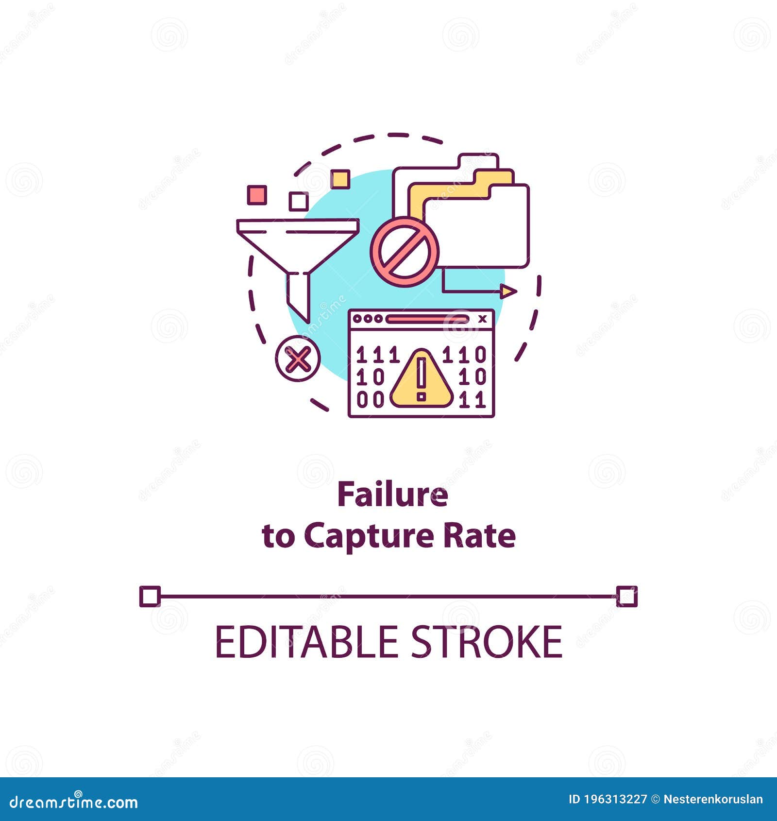 Failure To Capture Rate Concept Icon Stock Vector - Illustration of ...