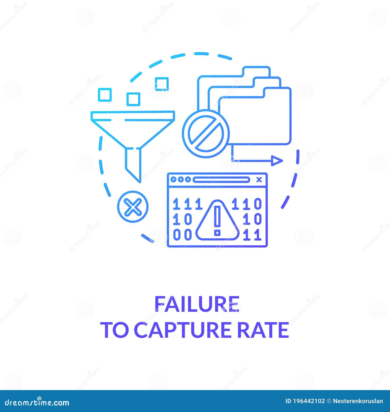 Failure To Capture Rate Concept Icon Stock Vector - Illustration of ...