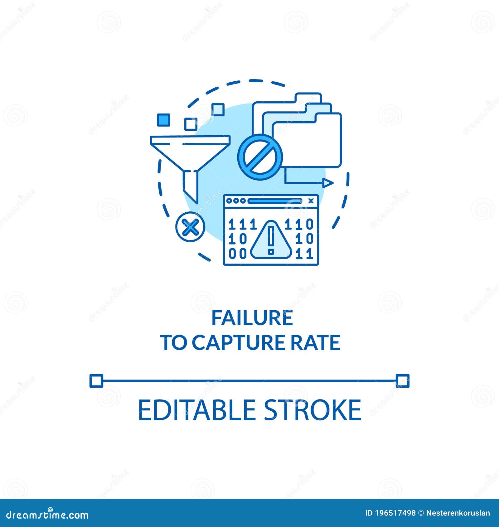 Failure To Capture Rate Concept Icon Stock Vector - Illustration of ...