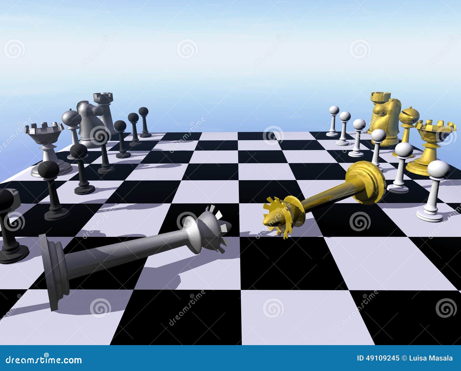 Failure to Queen stock illustration. Illustration of chess - 49109245