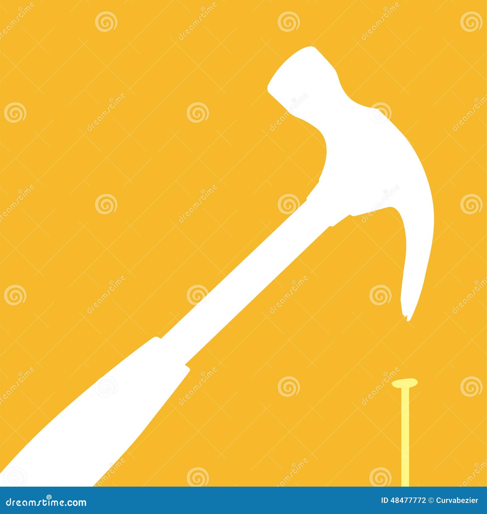 Failure or Using a Hammer Incorrectly Stock Vector - Illustration of ...
