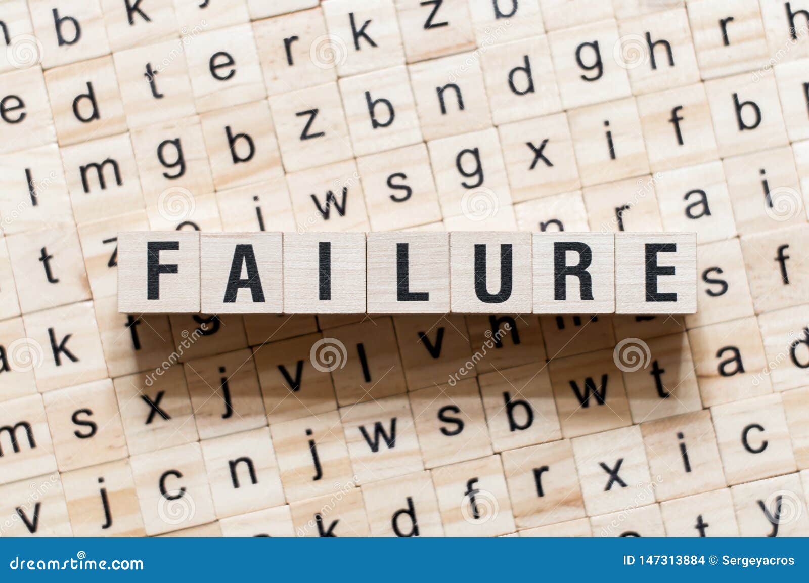 Failure Word Concept on Cubes Stock Photo - Image of lose, heart: 147313884