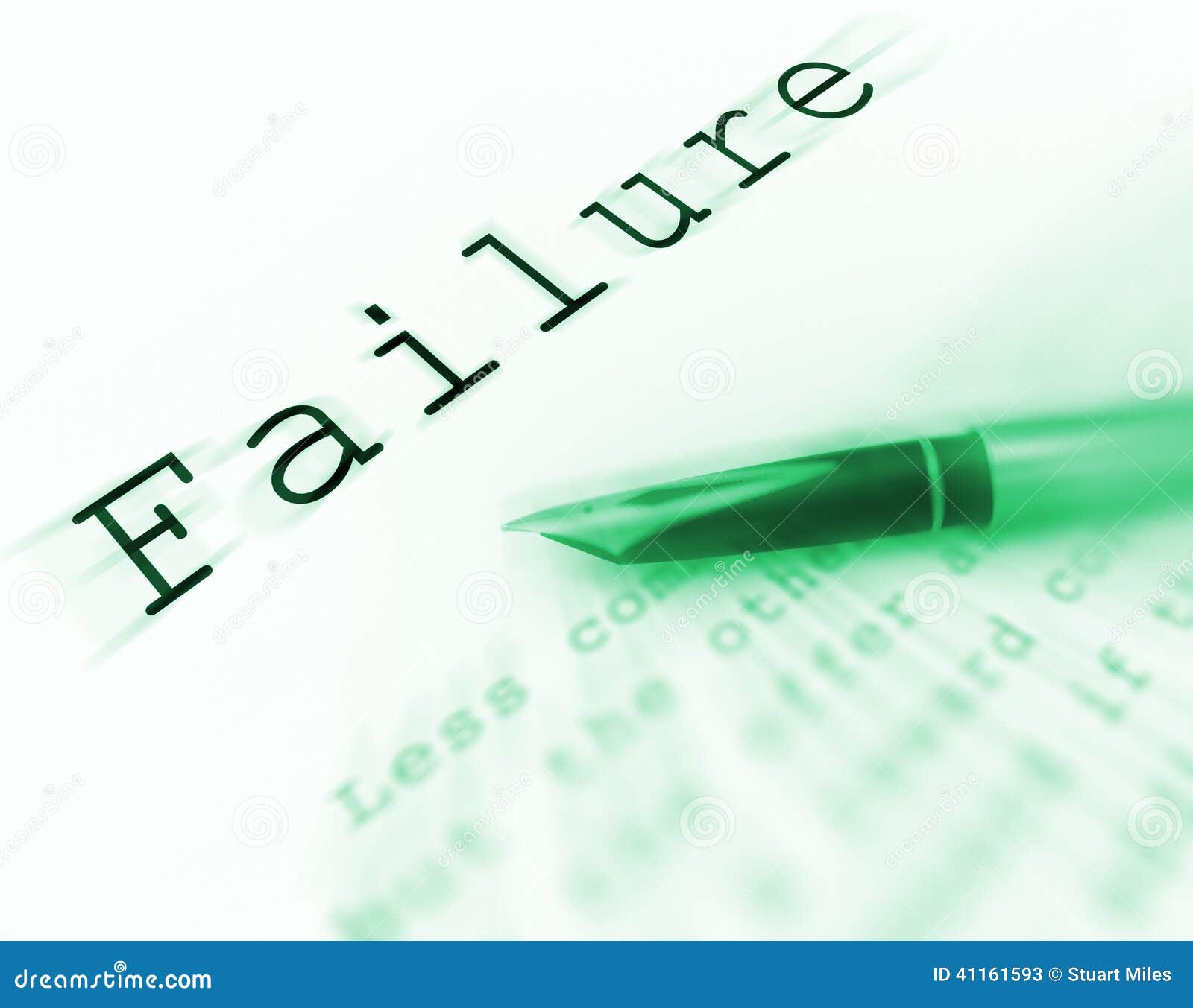 Failure Word Displays Unsuccessful Deficient or Underachieving Stock ...