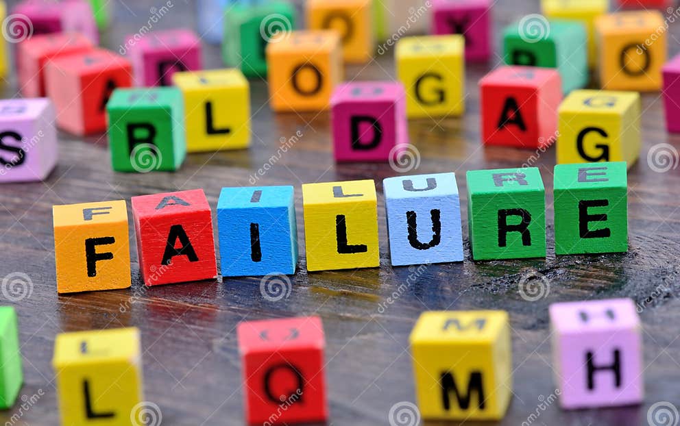 Failure word on table stock image. Image of letter, multicolored - 90226995