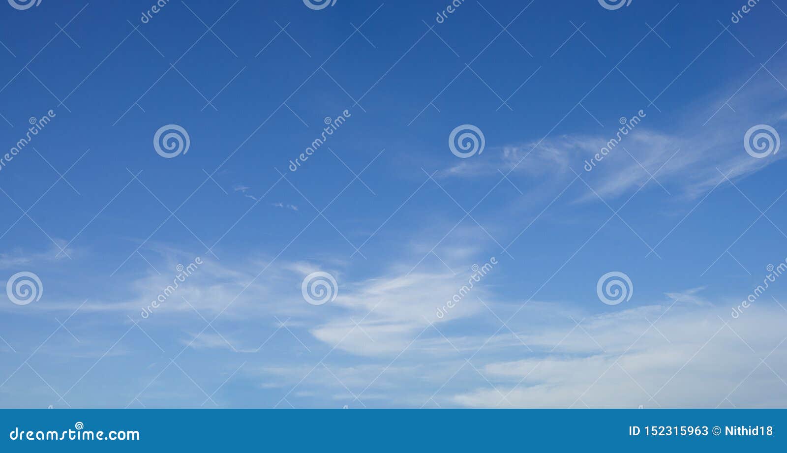 Faint Clouds in a Bright Blue Sky Stock Image - Image of atmosphere ...