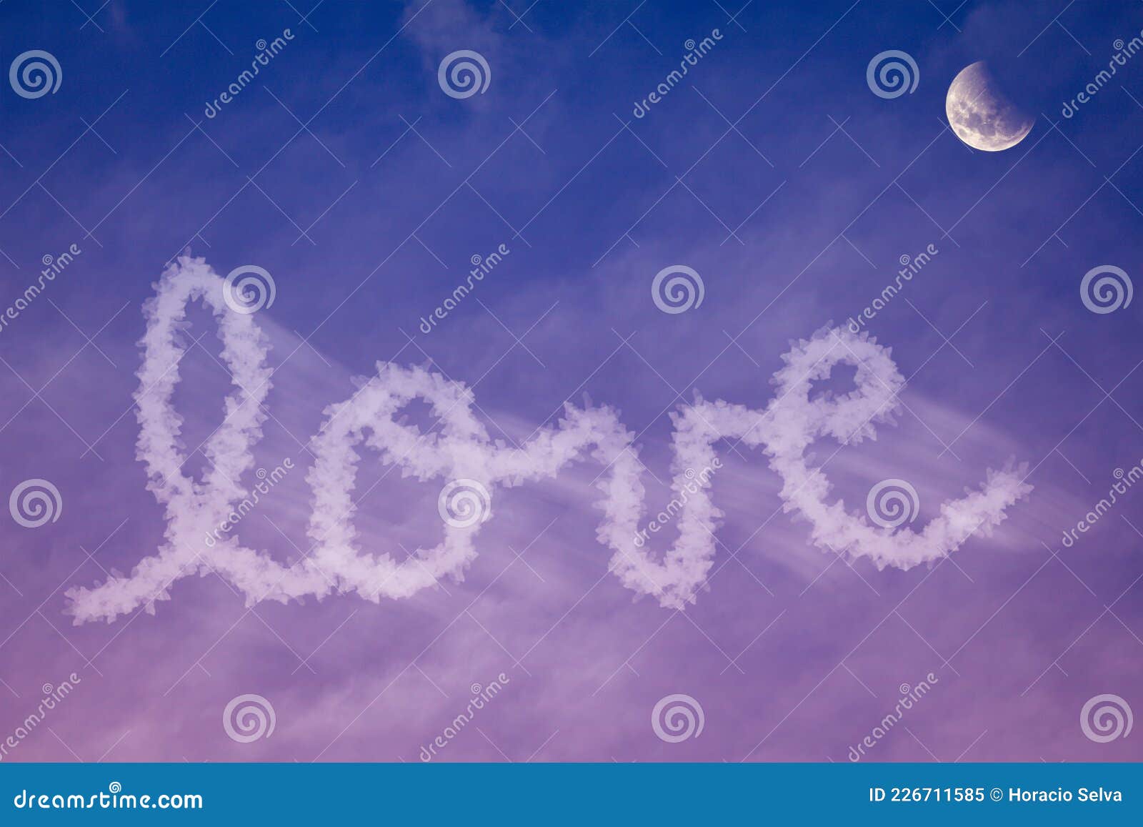 Faint Clouds that Form the Word Love. Illustration in the Form of Text ...
