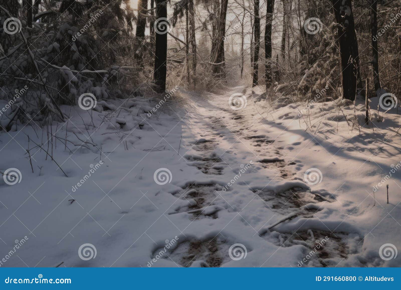 Faint 2021 Footprint on a Snowy Path Stock Photo - Image of faint, path ...
