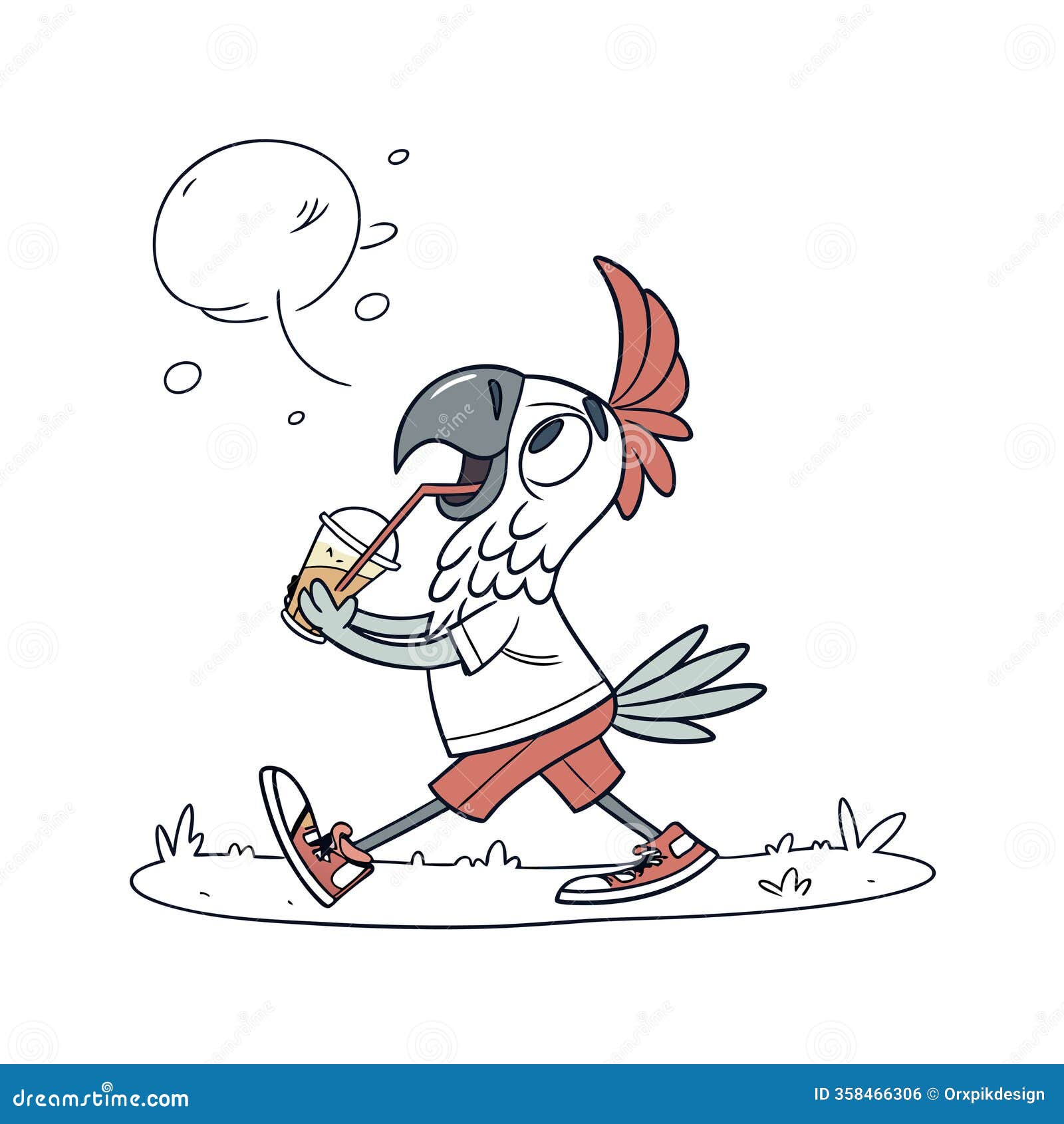 Creating Ghost Glass With A Faint Parrot Stock Illustration ...