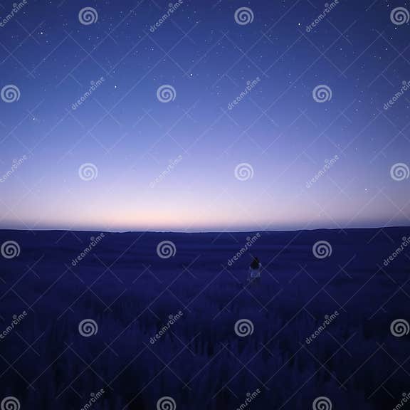 A Faint Starfield with Subtle Gradients of Lavender and Deep Blue Stock ...