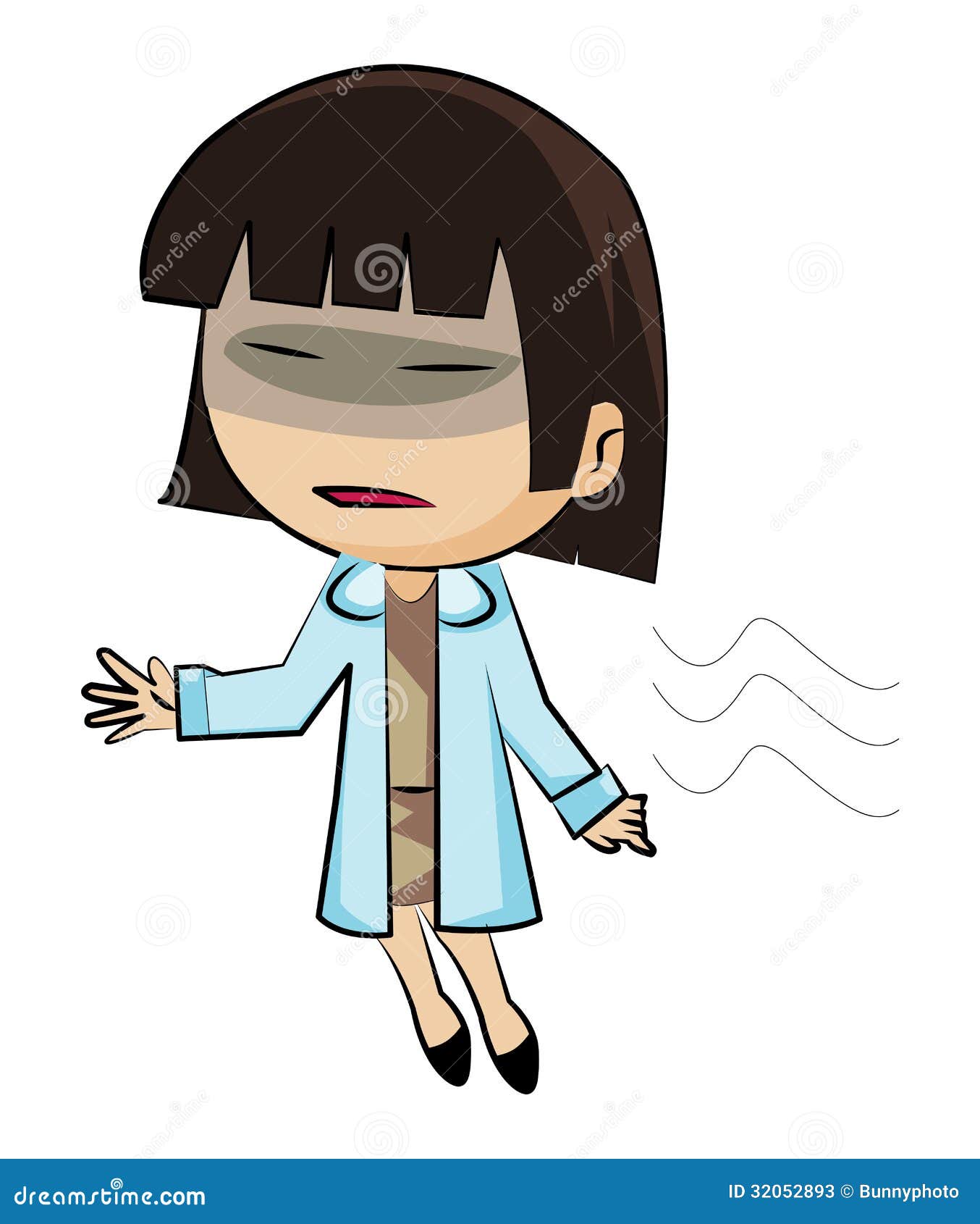 Faint Woman Vector. Cartoon. Isolated Art On White Background. Flat ...